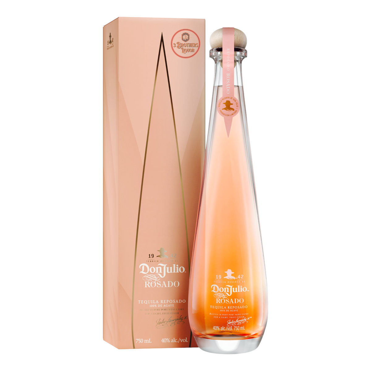 Don Julio 1942 Rosado Pink Reposado Tequila Bottle (2023 Release) – 3brothersliquor