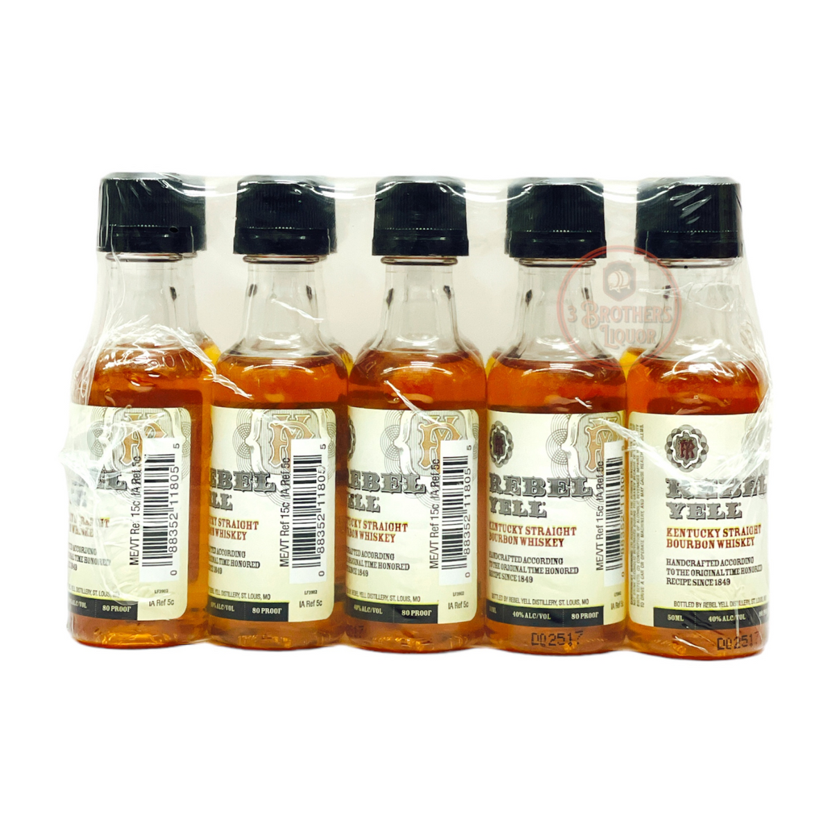 Rebel Yell Kentucky Straight Bourbon Whiskey Mini Shots (10 Of 50ML ...