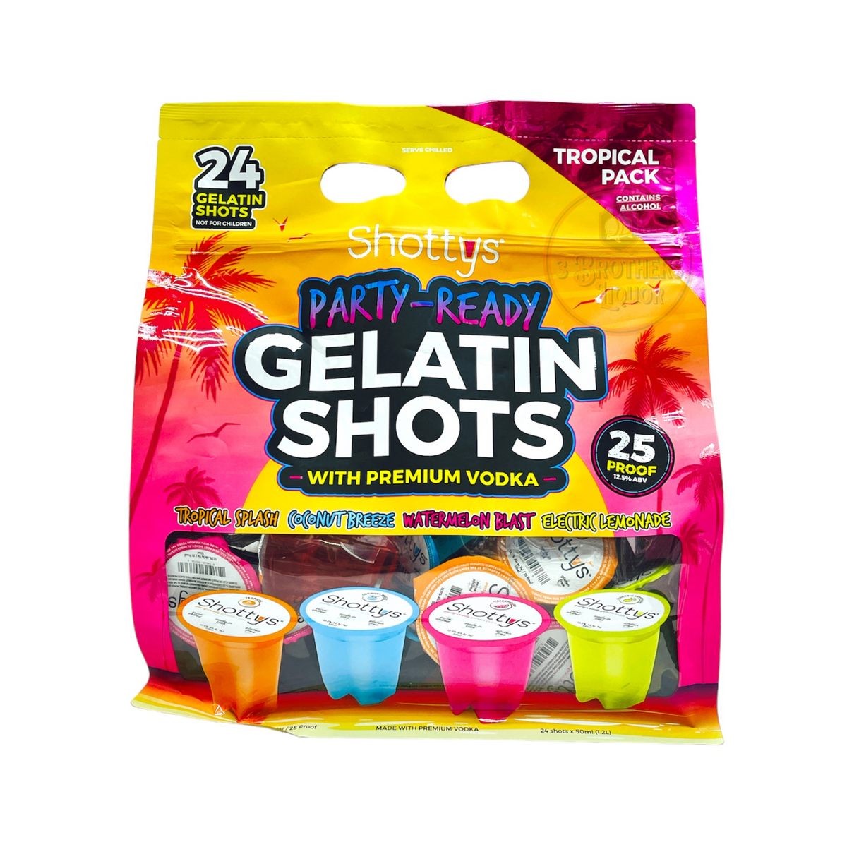 Shottys Party-Ready Gelatin Shots With Premium Vodka Tropical Pack (24 ...