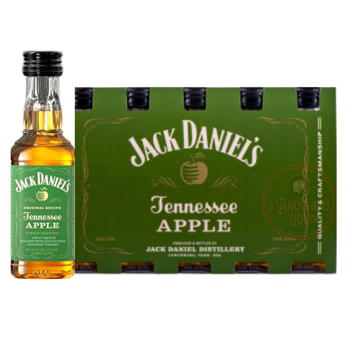 Jack Daniel's Tennessee Apple Flavored Whiskey Mini Shots (10 Of 50ML ...
