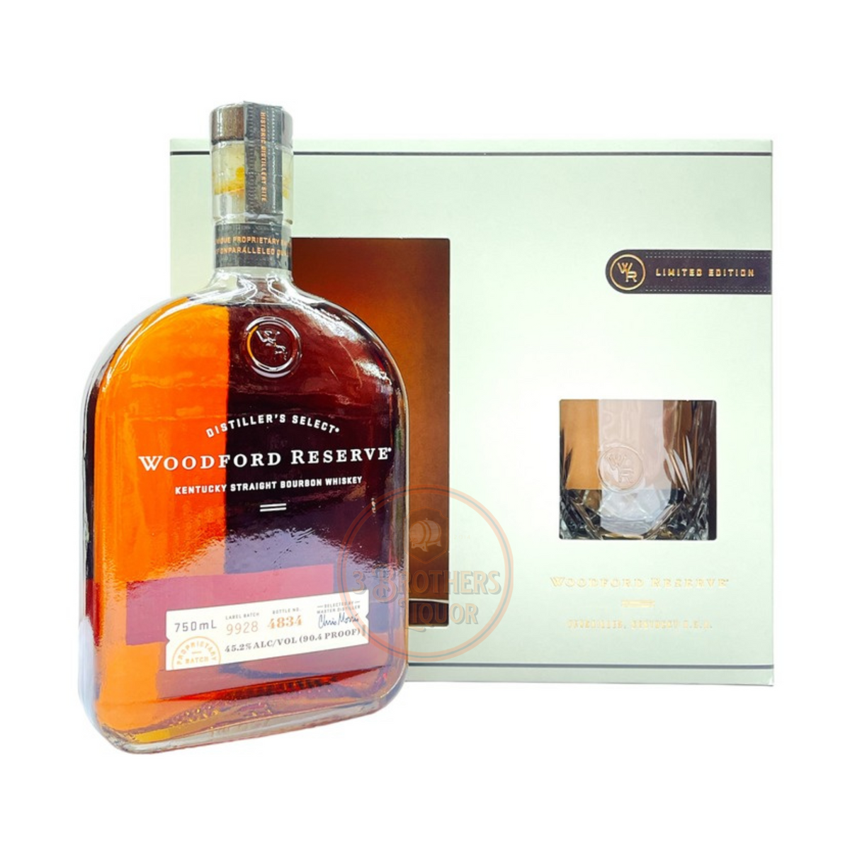 Woodford Reserve Bourbon Whiskey Gift Set W/ Whiskey Glass ...
