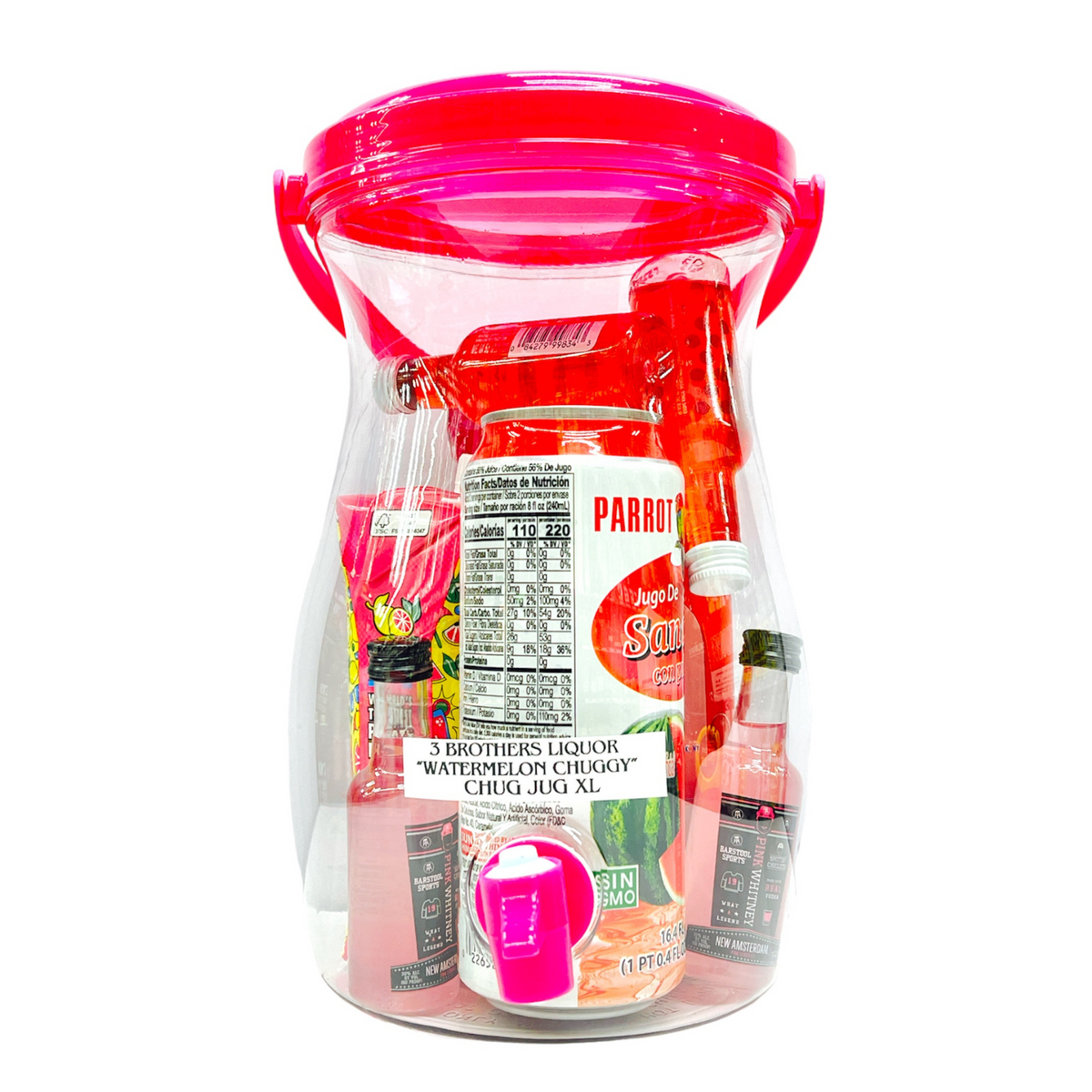 3 Brothers Liquor "Watermelon Chuggy" Chug Jug XL Alcohol Party Bucket ...