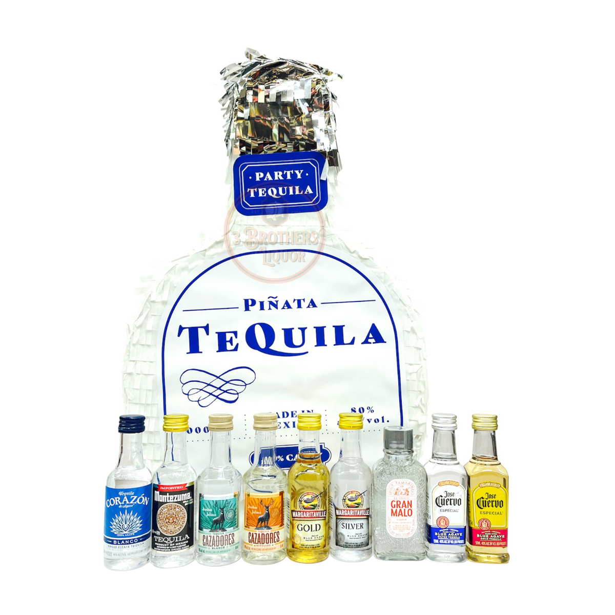 3 Brothers Liquor Pinata Tequila #2 (Includes 10 Mini Shots Of Tequila ...