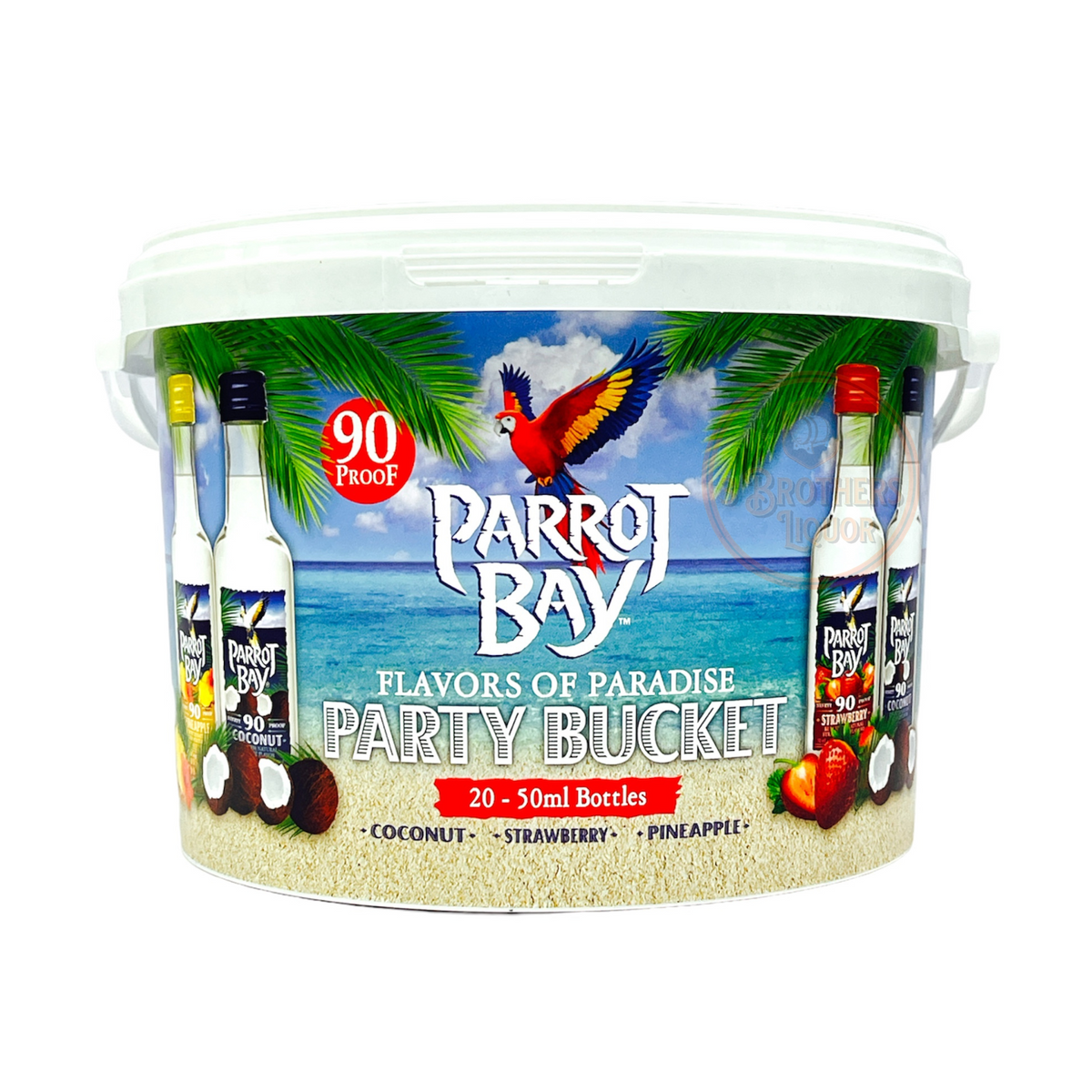 Parrot Bay Flavor Of Paradise White Rum Party Bucket Mini Shots (20 Of ...