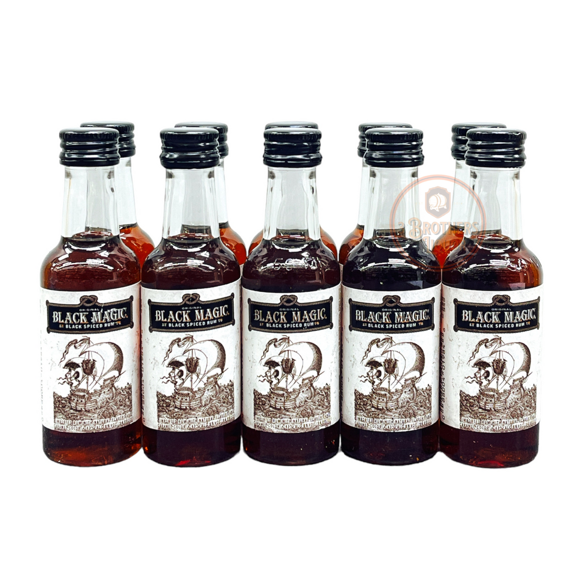 Black Magic Black Spiced Rum Miniature Shots (10 Of 50ML) – 3brothersliquor