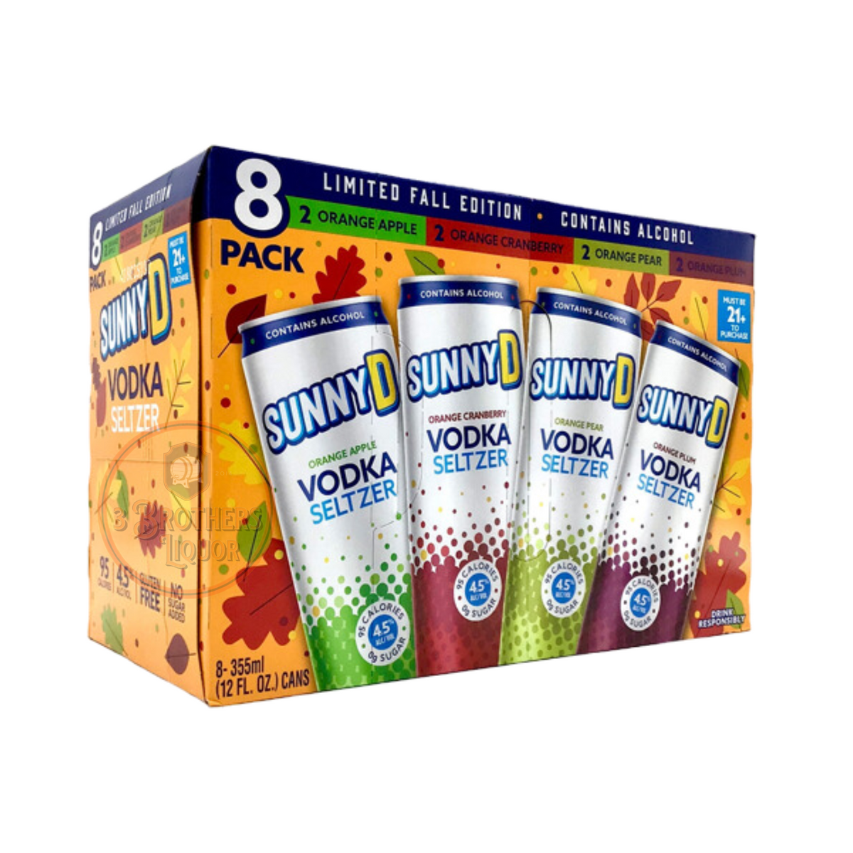 Sunny D Fall Edition Hard Vodka Seltzer 8Pk Variety Cans – 3brothersliquor