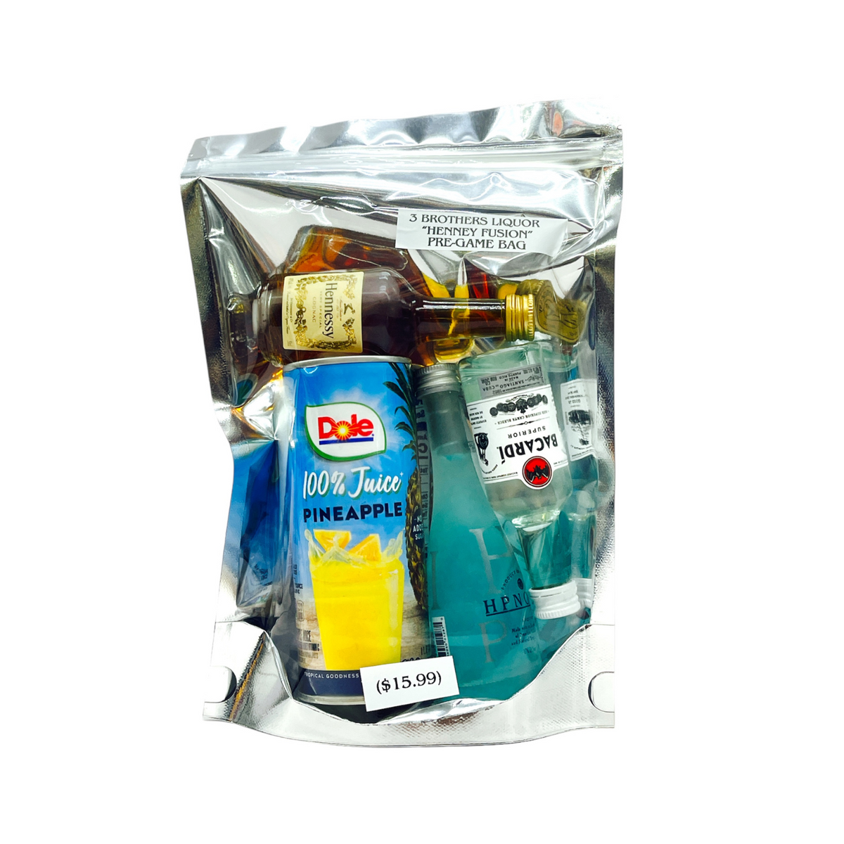 3 Brothers Liquor "Henny Fusion" Pregame Cocktail Bag (Contains Alcoho ...