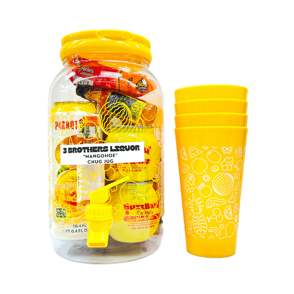 3 Brothers Liquor Mangohoe Chug Jug Alcohol Cocktail Bucket ...