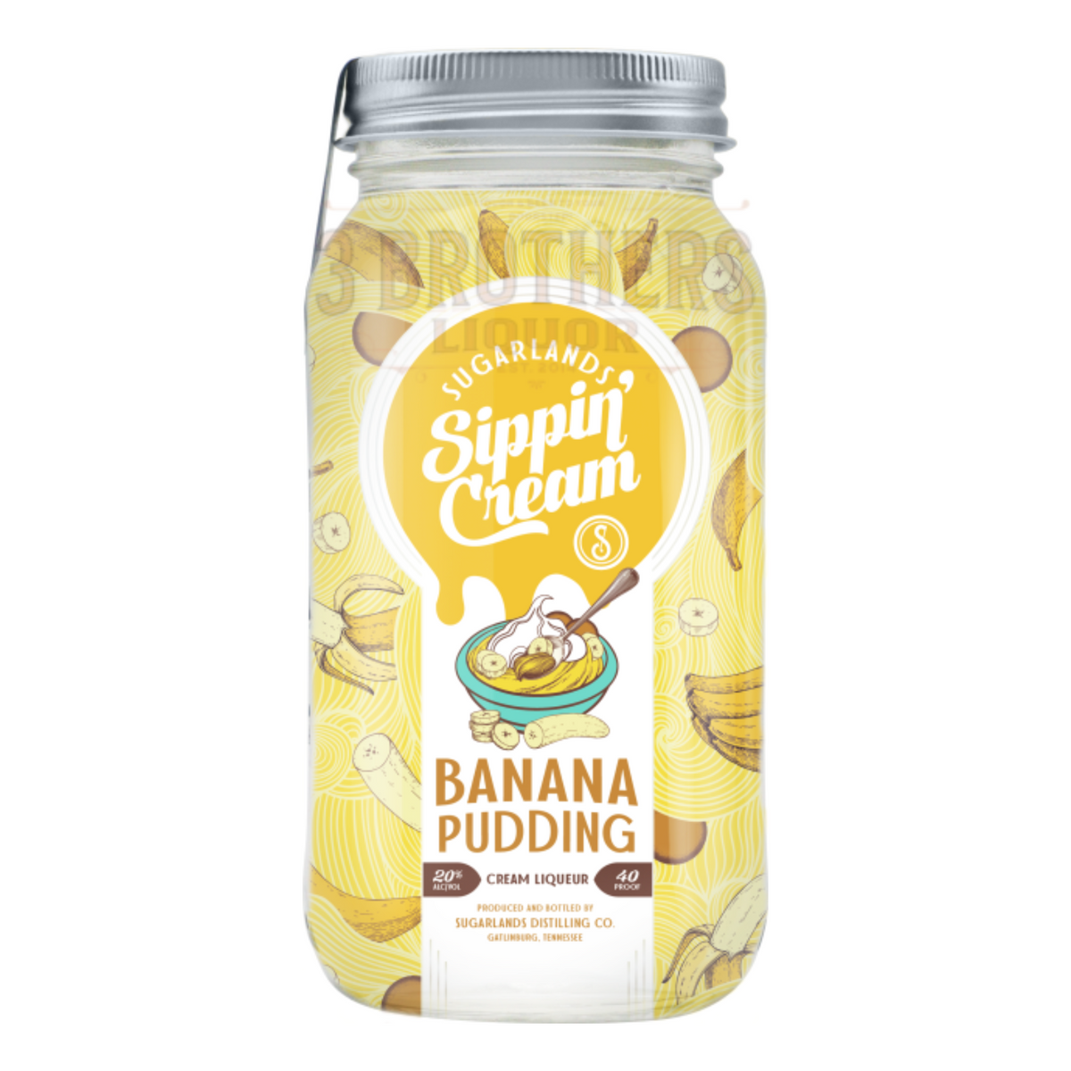 Sugarlands Sippin Cream Banana Pudding Cream Moonshine Liqueur – 3brothersliquor