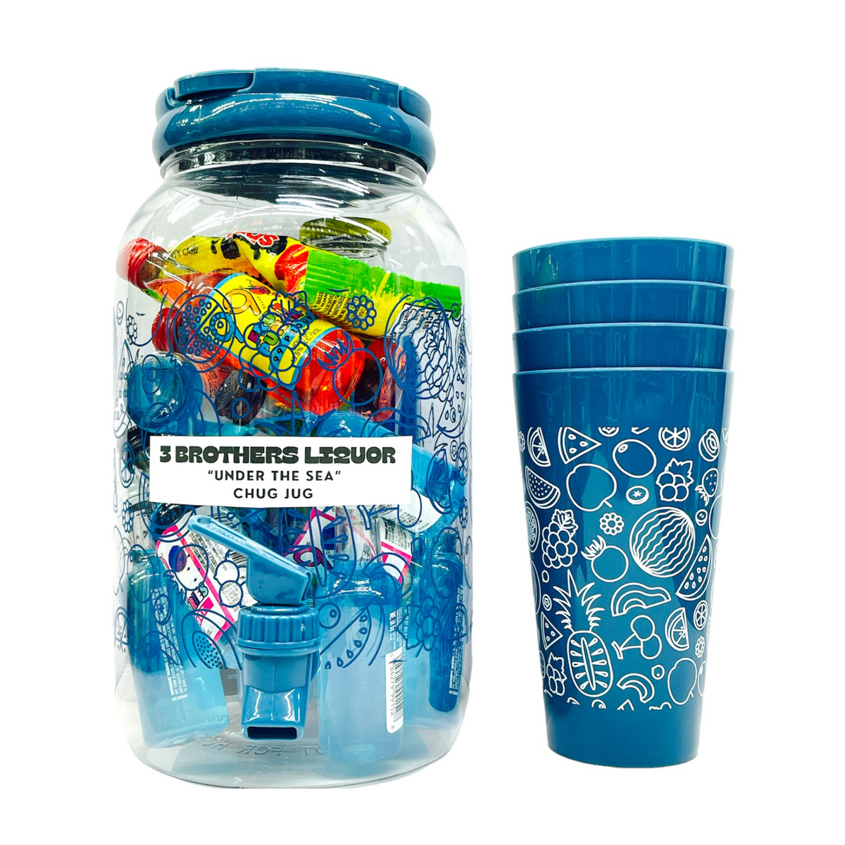 3 Brothers Liquor Under The Sea Chug Jug Alcohol Cocktail Bucket ...