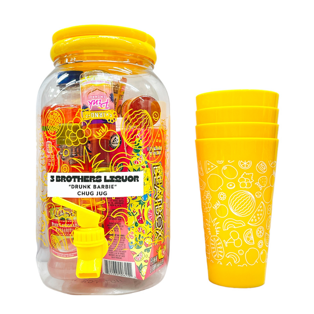 3 Brothers Liquor Drunk Barbie Chug Jug Alcohol Cocktail Bucket ...