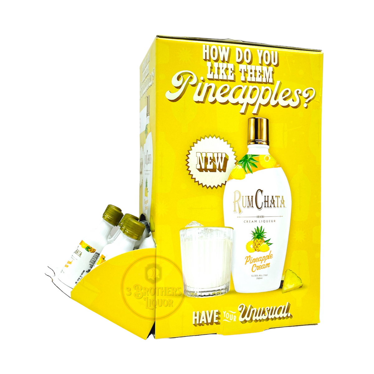 RumChata Pineapple Cream Liqueur Mini Shots Full Case (60 Of 50ML ...