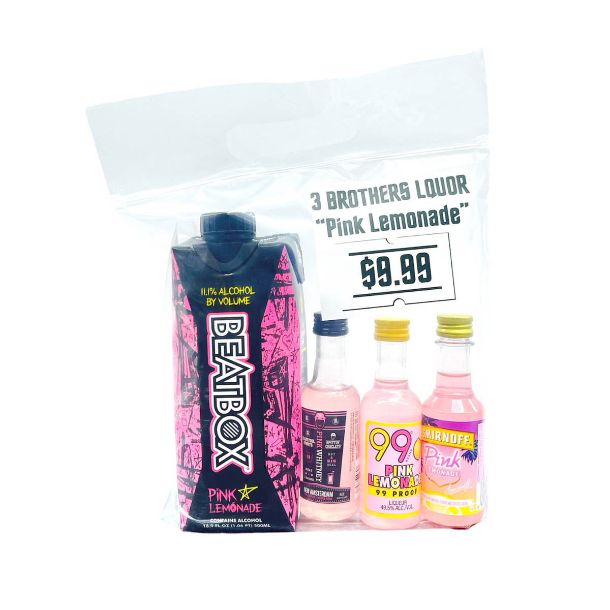 3 Brothers Liquor "Hard Pink Lemonade" Cocktail In A Bag – 3brothersliquor