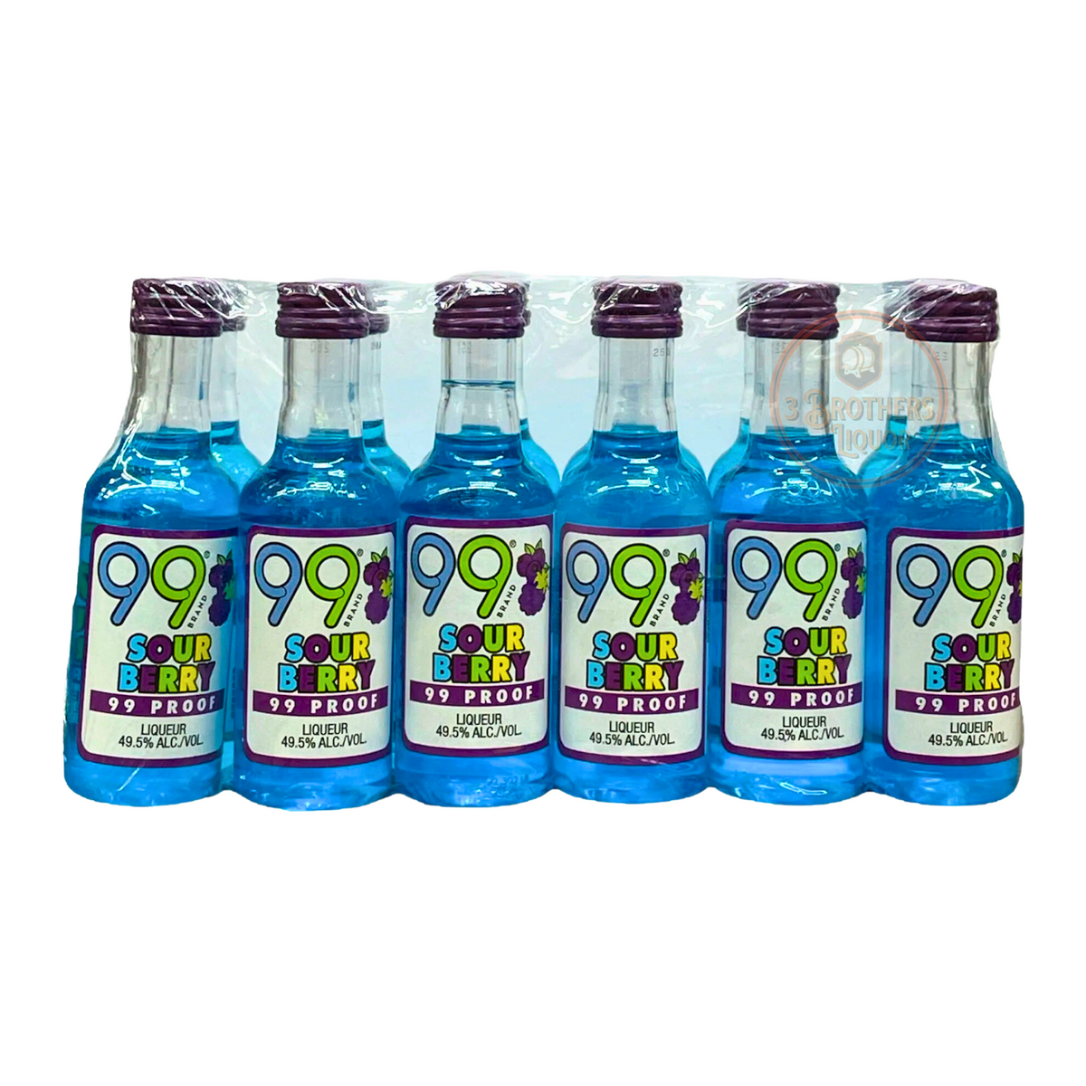 99 Proof Brand Sour Berry Liqueur Mini Shots (12 Pack Of 50ML ...