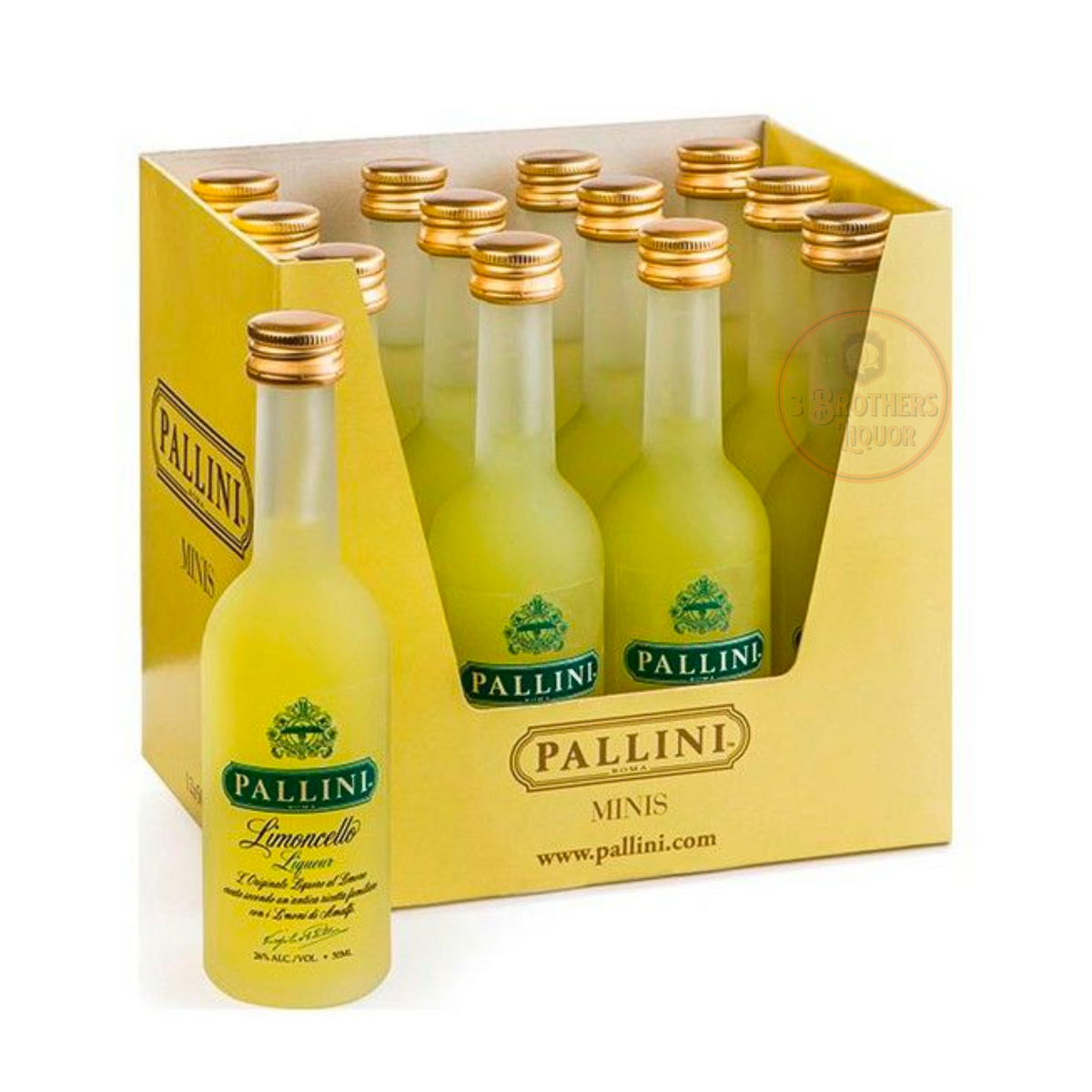 Pallini Limoncello Flavored Liqueur Mini Shots (12 Of 50ML ...