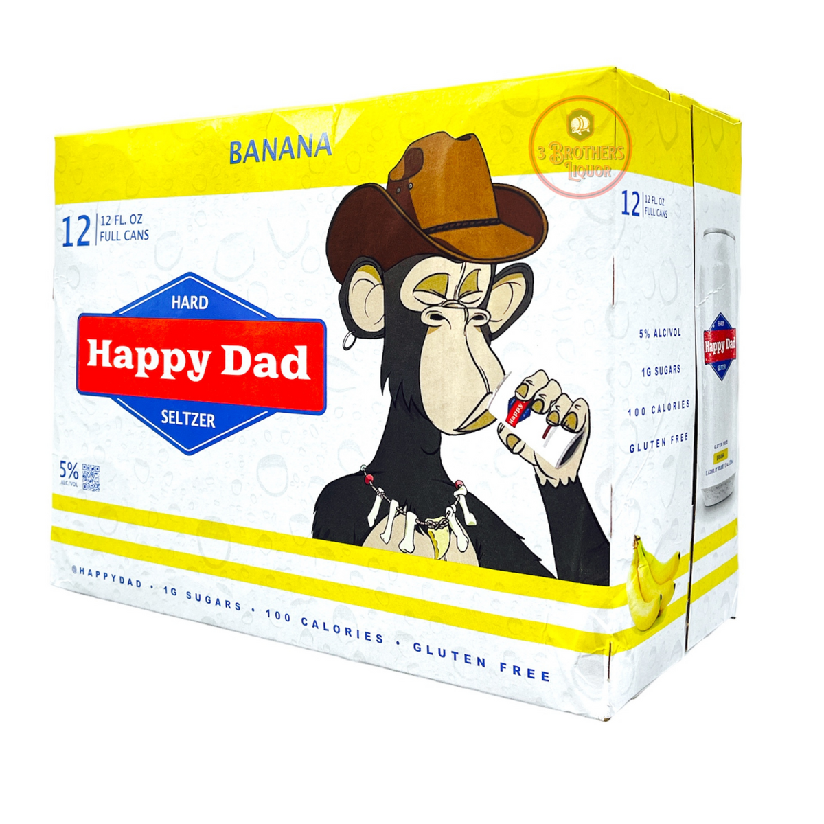 Happy Dad Banana Hard Seltzer 12Pk (Bored Ape NFT Collab) – 3brothersliquor