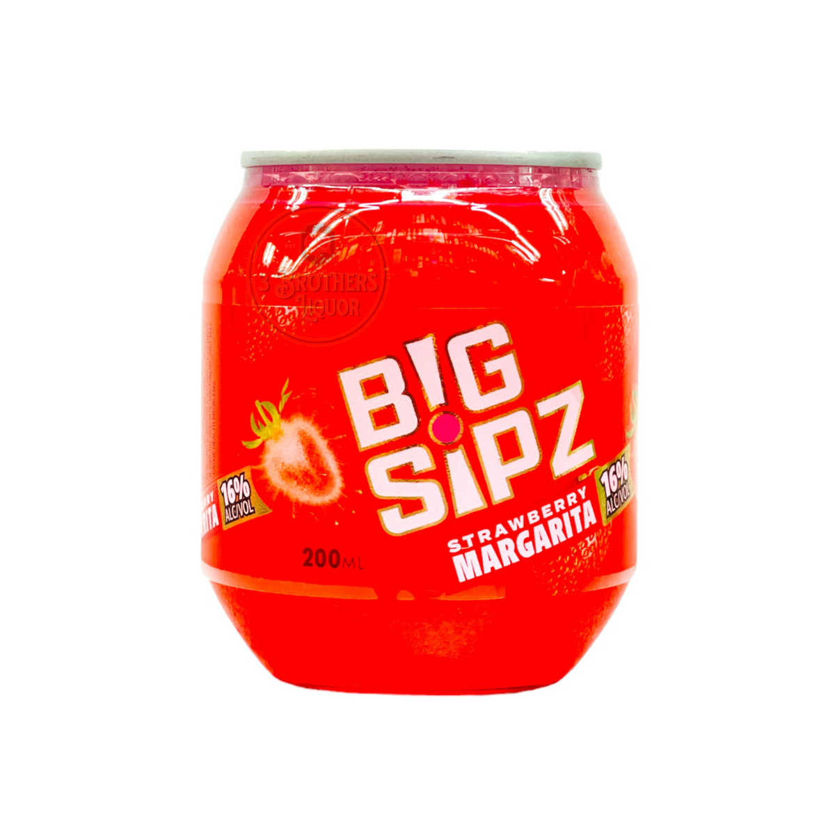 Big Sipz Strawberry Margarita Cocktail In A Can – 3brothersliquor