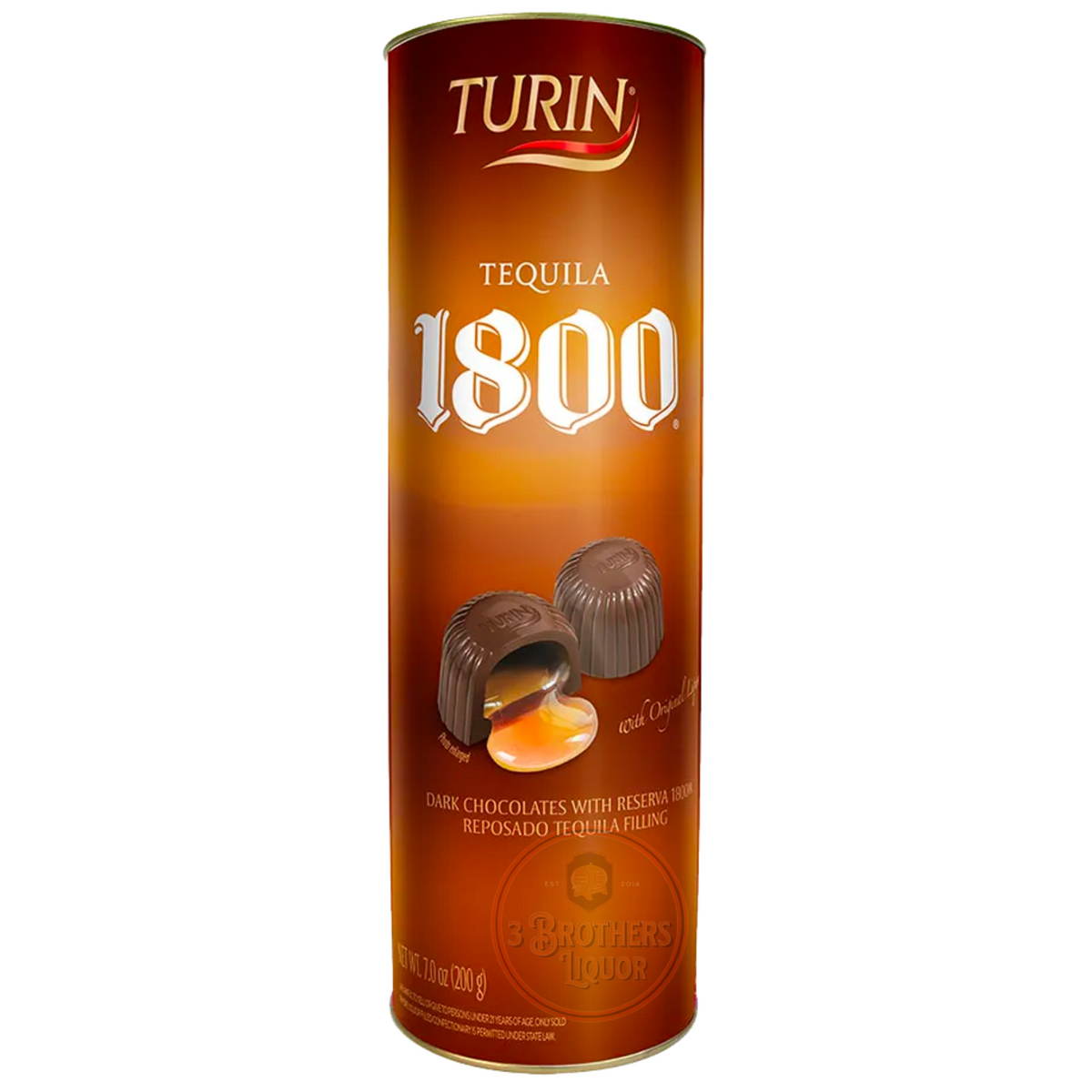 Turin 1800 Tequila Filled Dark Chocolates In A Tub (7 oz) – 3brothersliquor