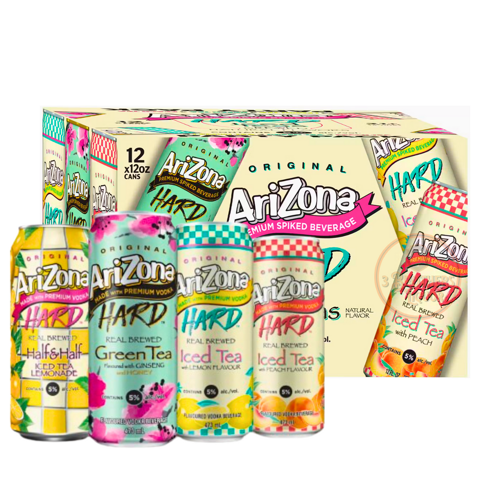 Arizona Hard Iced Tea Vodka Seltzer 12Pk Variety Pack (Contains Alcoho ...