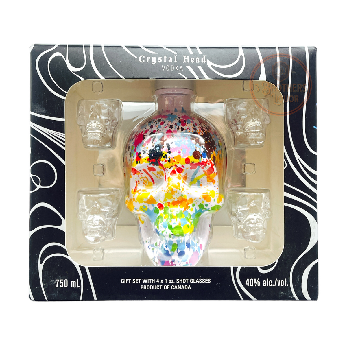 Crystal Head Pride Edition Vodka Gift Set W/ 4 Shot Glasses ...
