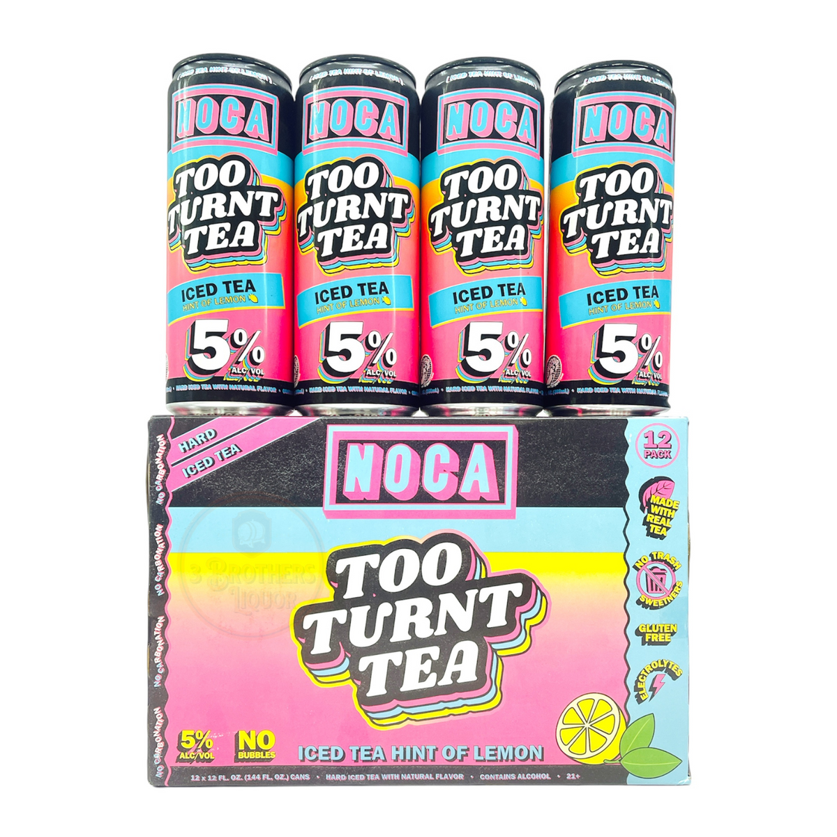 Noca Too Turnt Tea Hard Iced Tea Of Lemon 12Pk Cans – 3brothersliquor