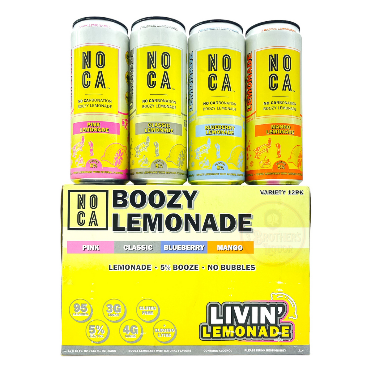 Noca Boozy Lemonade Livin Lemonade 12Pk Variety Pack – 3brothersliquor
