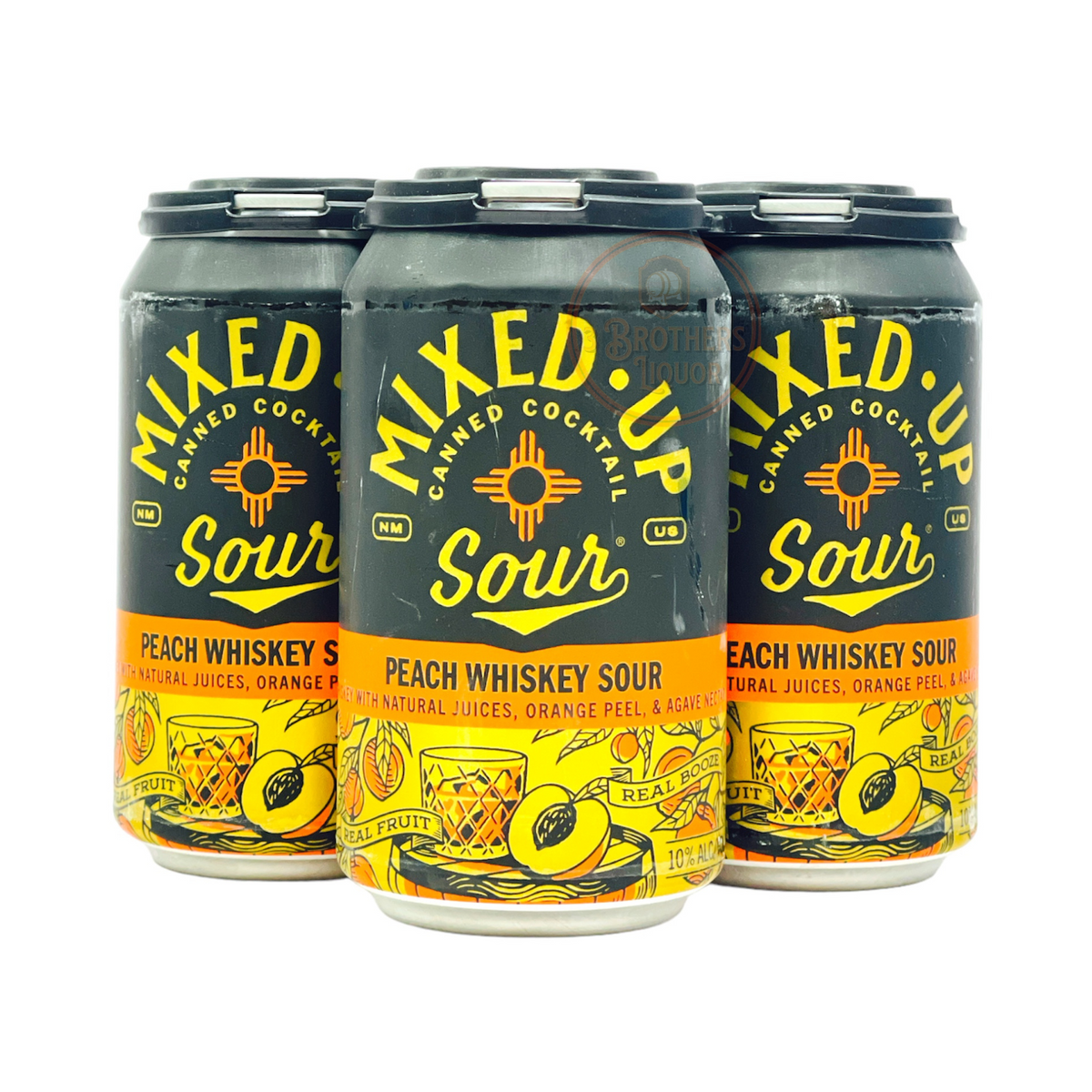 Mixed Up Peach Whiskey Sour Canned Cocktail 4Pk Cans – 3brothersliquor
