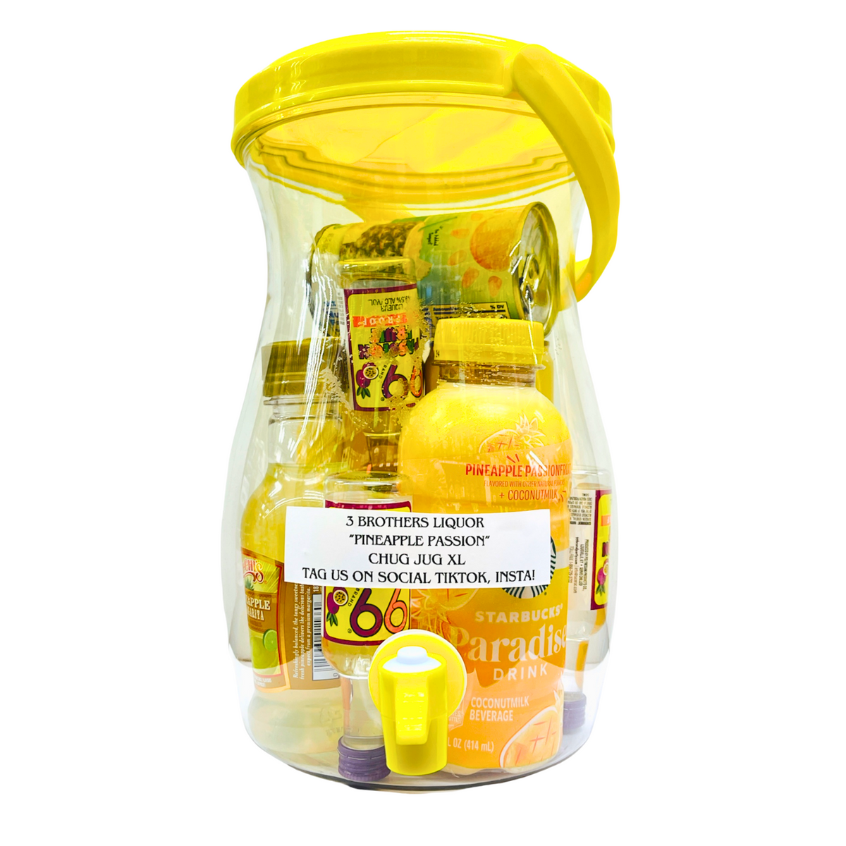 3 Brothers Liquor "Pineapple Passion" Chug Jug XL Party Bucket ...