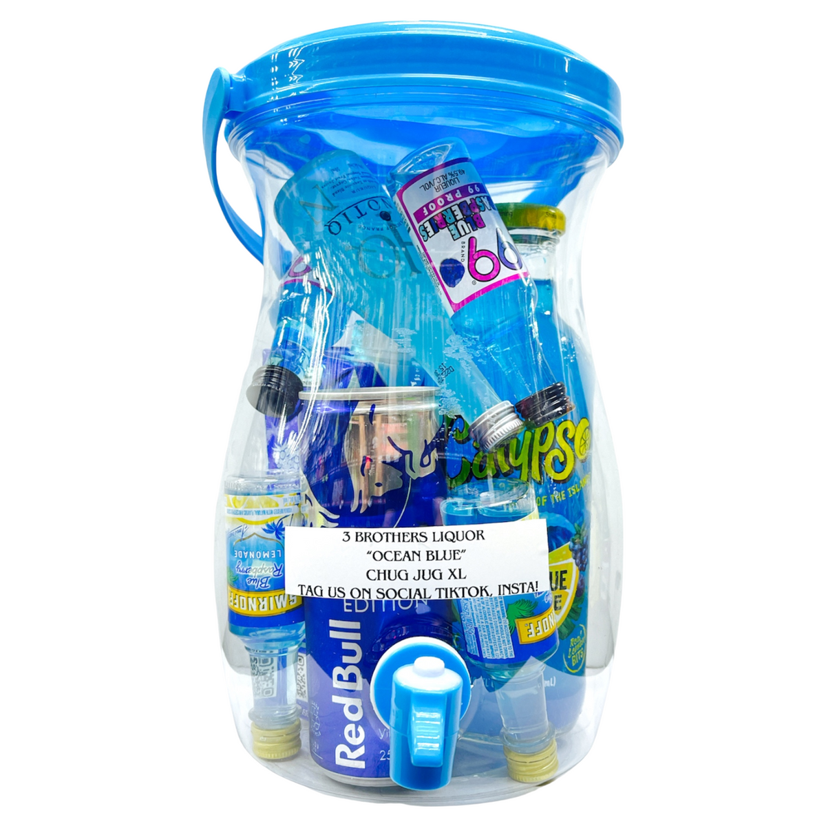 3 Brothers Liquor "Ocean Blue" Chug Jug XL Party Bucket – 3brothersliquor