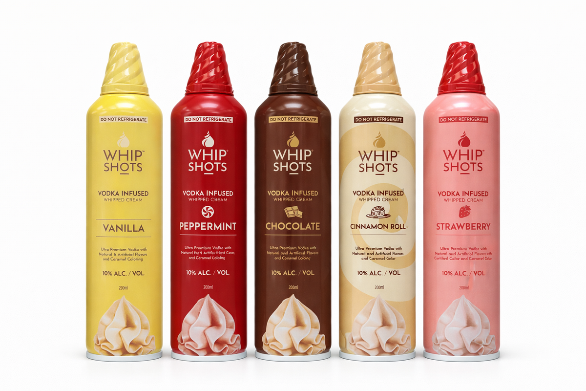Whip Shots Vodka Infused Whipped Cream 5Pk Bundle Set – 3brothersliquor