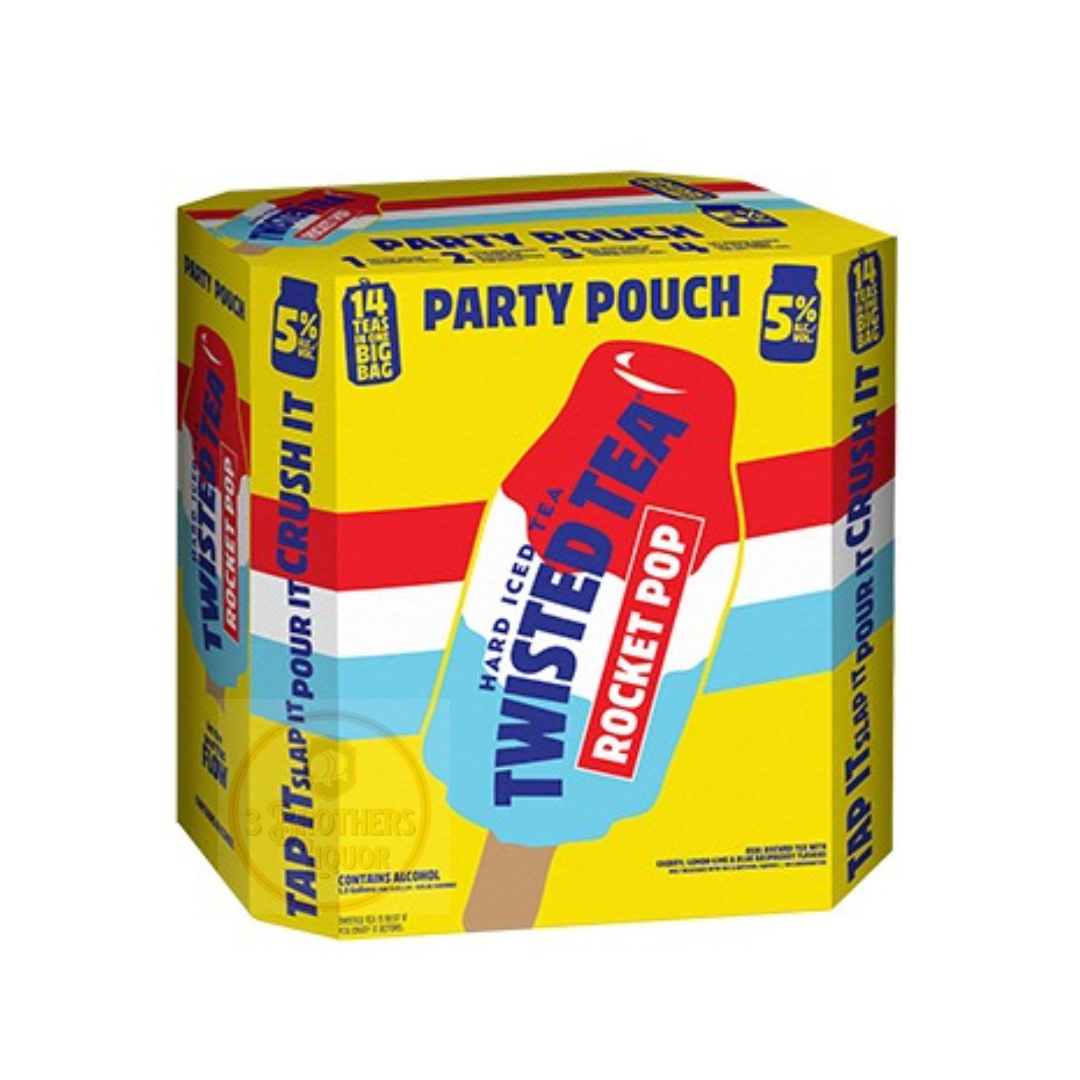 Twisted Tea Rocket Pop Hard Iced Tea Party Pouch 5L (14 pouches ...