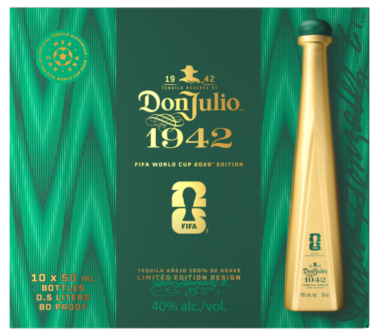 Don Julio 1942 Anejo Tequila Mini Shots (10 Of 50ML) Fifa World Cup 20 ...