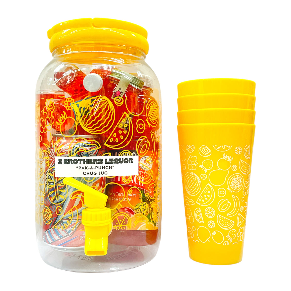 3 Brothers Liquor Pak-A-Punch Chug Jug Alcohol Cocktail Bucket ...