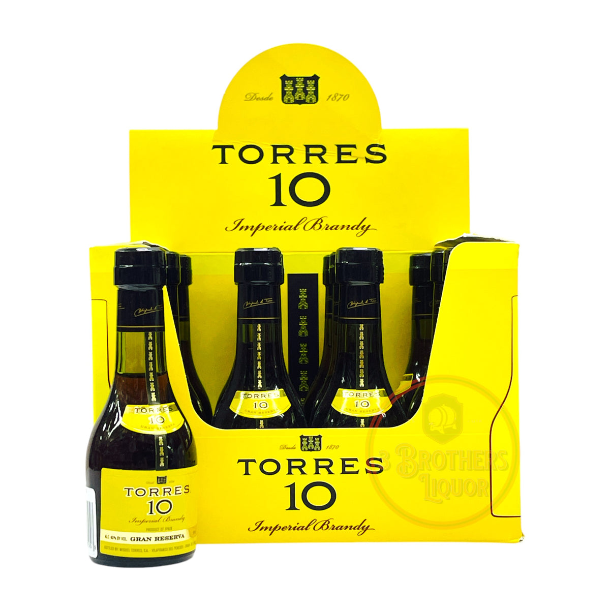 Torres Gran Reserva 10 Imperial Brandy Mini Shots (12 Of 50ML ...