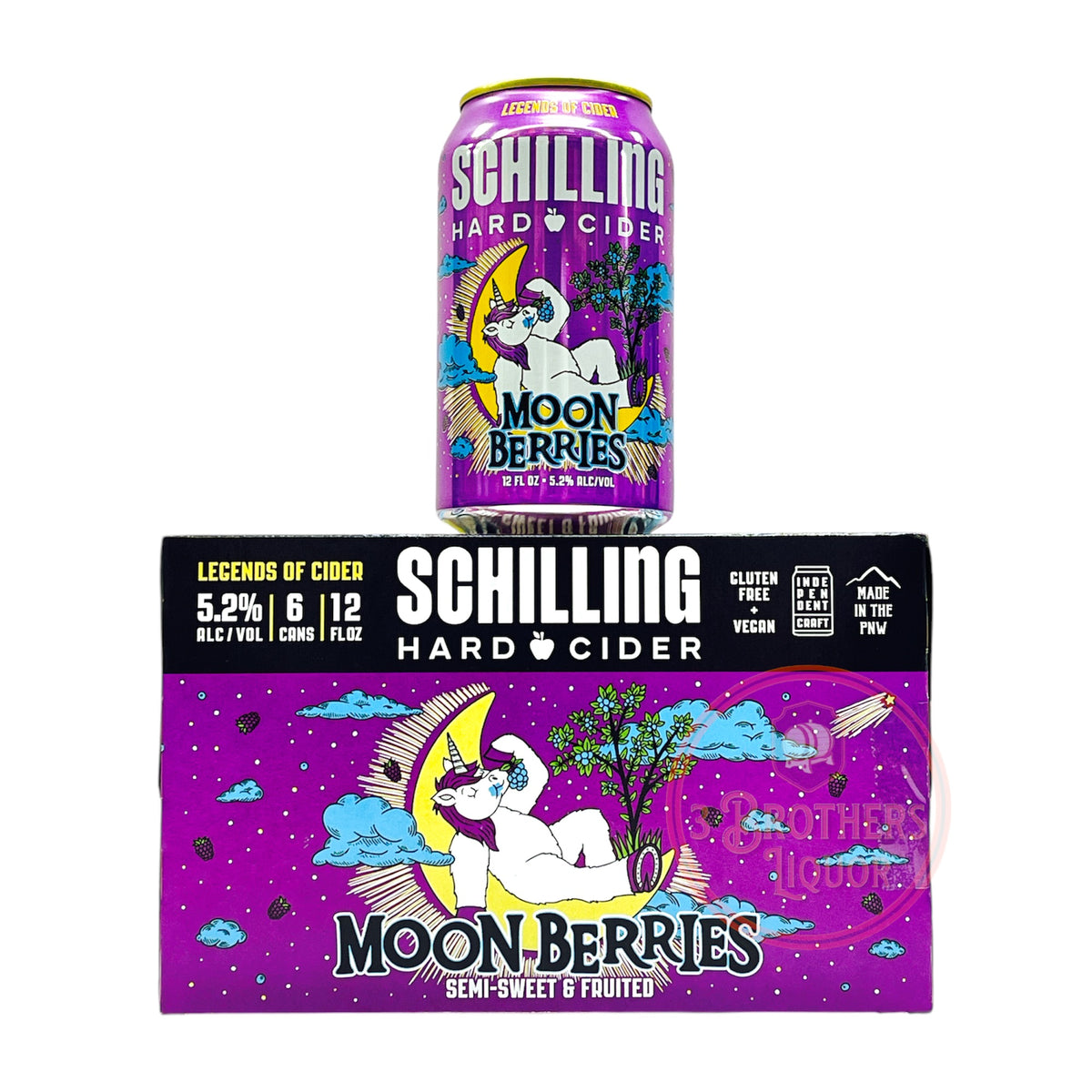 Schilling Brewing Moon Berries Hard Cider 6Pk Cans – 3brothersliquor