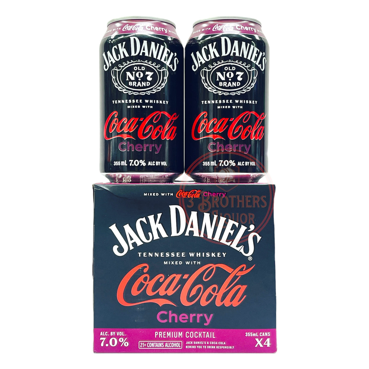Jack Daniel & Coca Cola Cherry Premium 4Pk Cans Cocktails – 3brothersliquor
