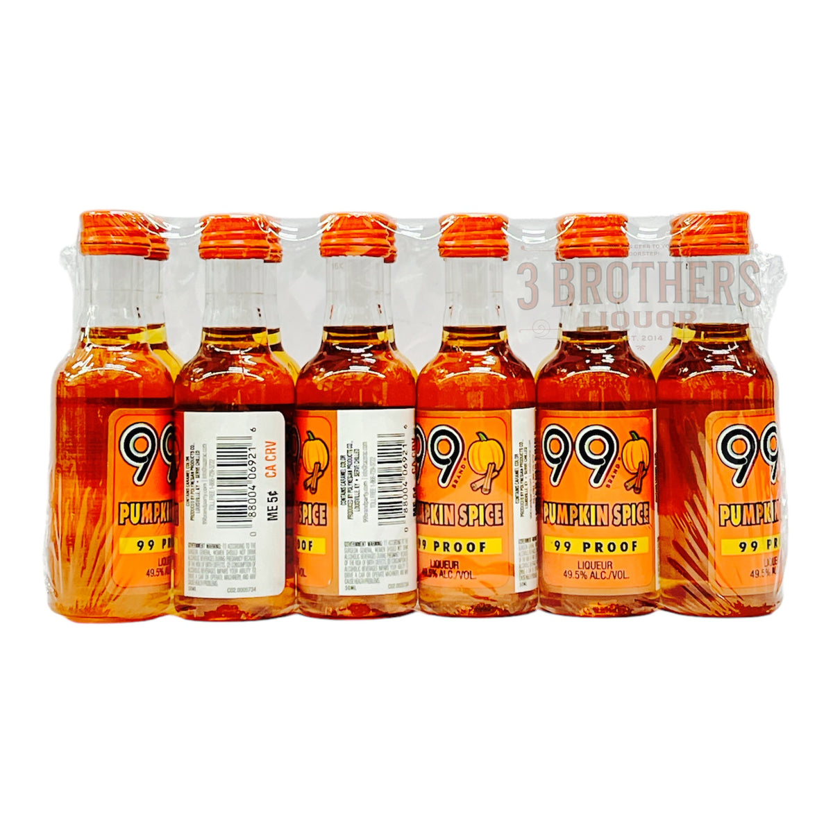 99 Brand Pumpkin Spice Flavored Liqueur Mini Shots (12 Of 50ML ...