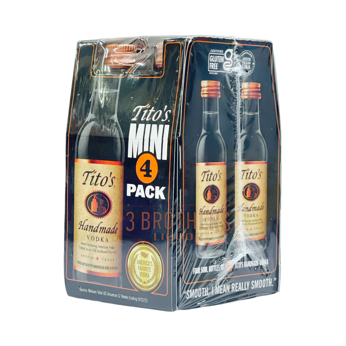 Titos Handmade Vodka Mini Shot 4 Pack (4 Of 50ML) – 3brothersliquor