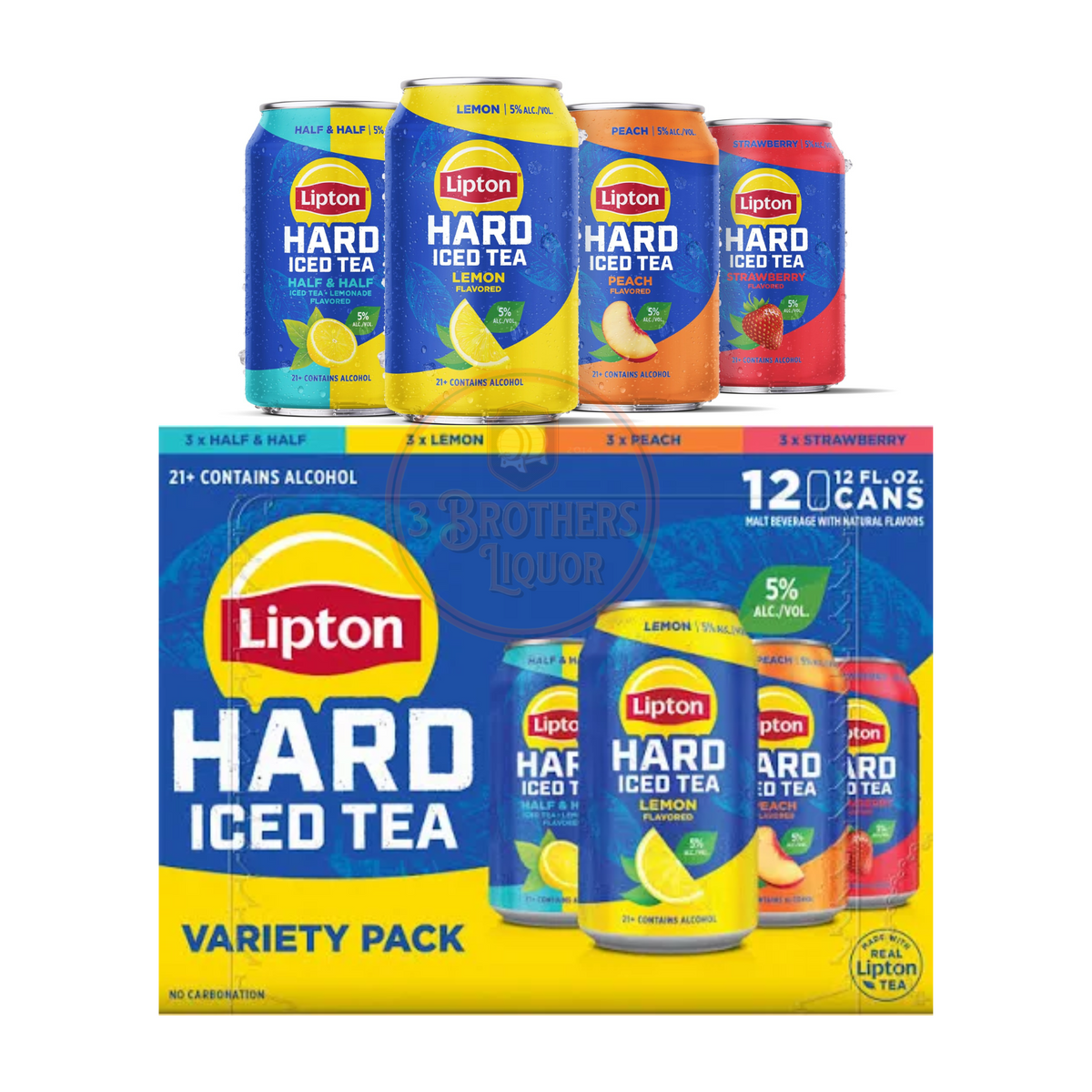 Lipton Tea Spiked Alcohol Hard Iced Tea 12Pk Variety Pack (2024 Releas ...