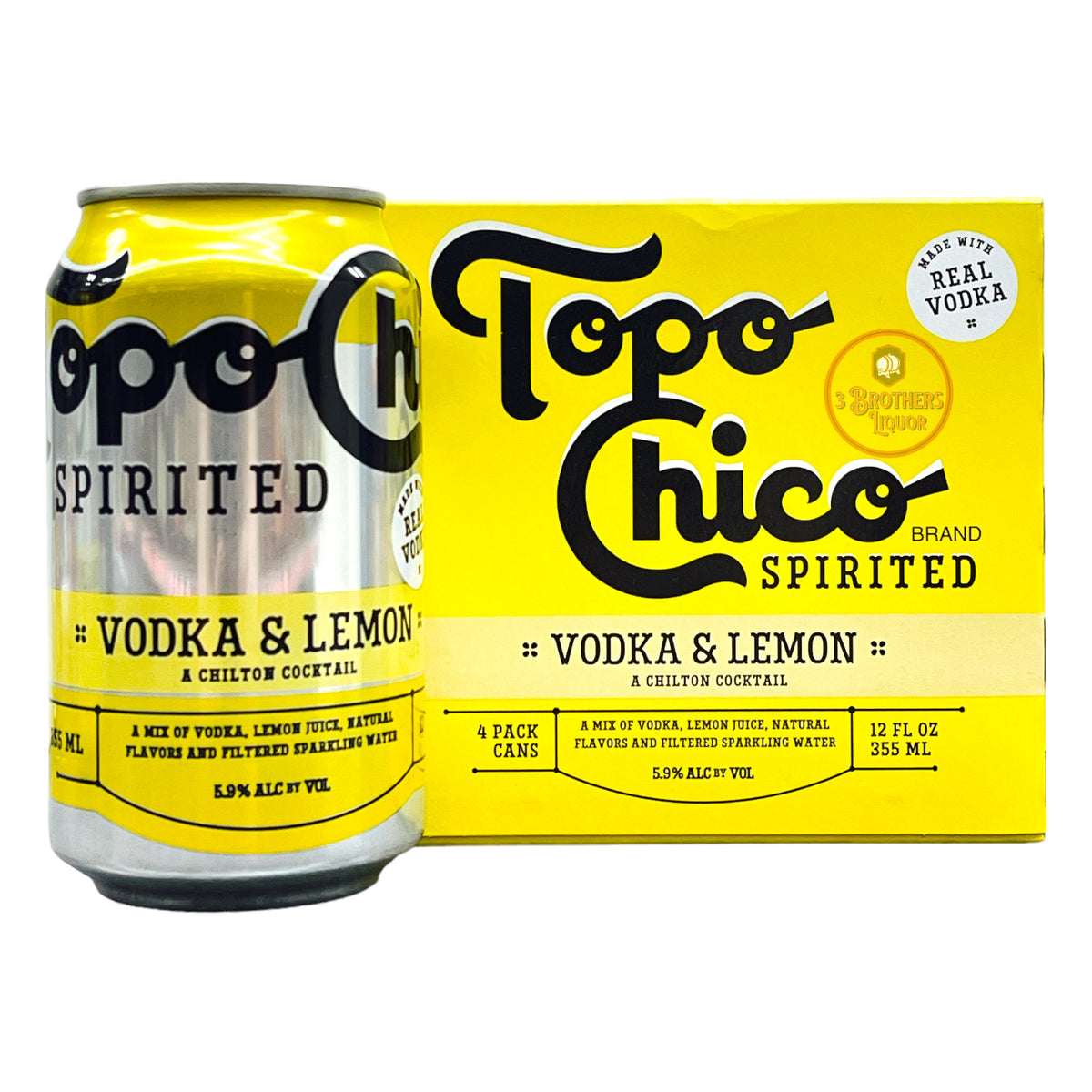 Topo Chico Sprited Vodka & Lemon 4Pk RTD's Cocktail – 3brothersliquor