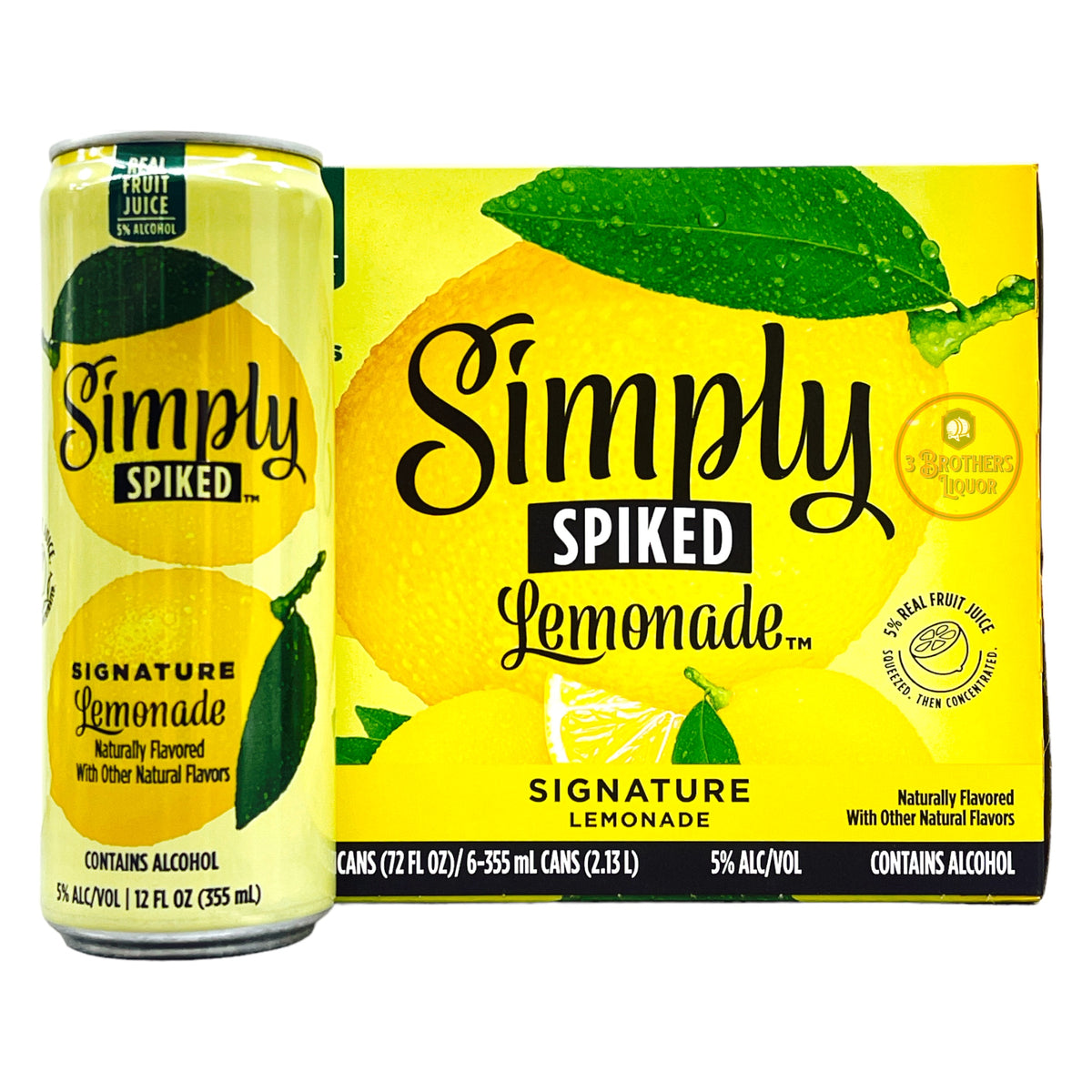 Simply Spiked Signature Lemonade 6Pk Cans – 3brothersliquor
