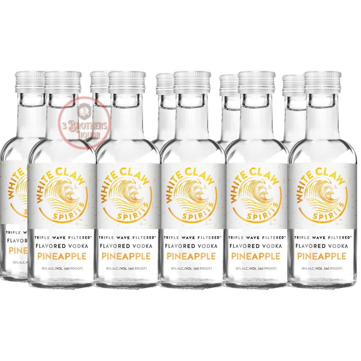 White Claw Pineapple Flavored Vodka Mini Shots (10 Of 50ML ...