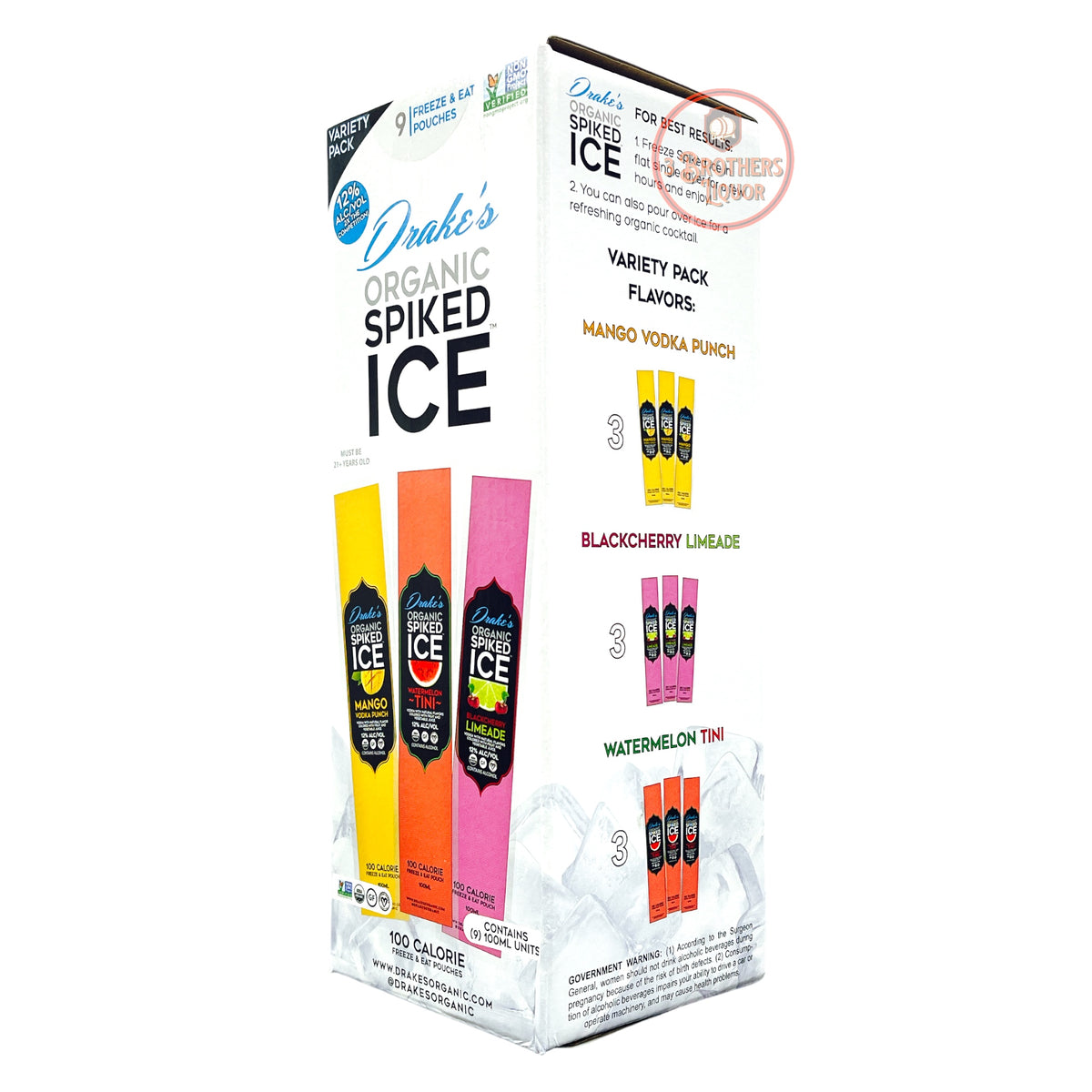 Drake's Organic Spiked ICE Freeze Pops (9Pk Variety) – 3brothersliquor