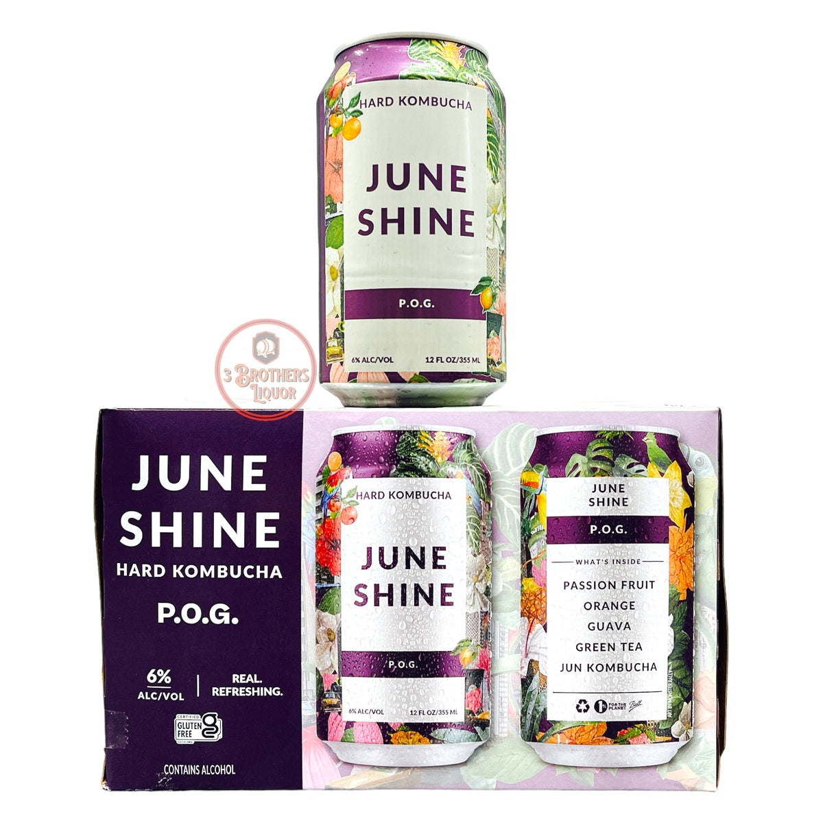 June Shine P.O.G. Hard Kombucha 6Pk Cans – 3brothersliquor