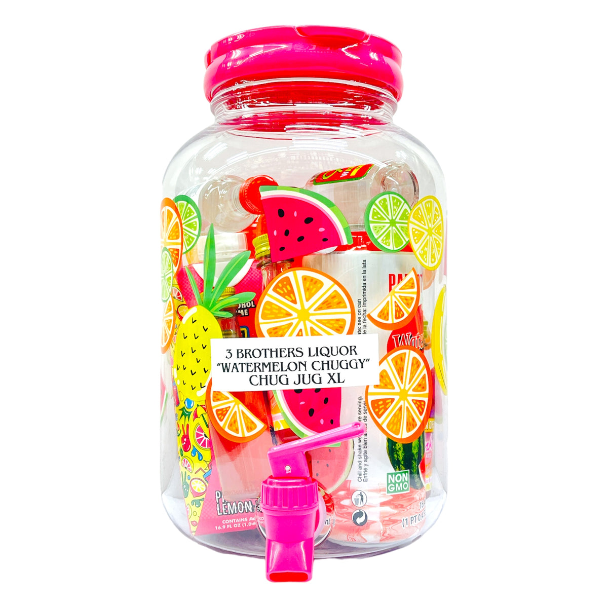 3 Brothers Liquor "Watermelon Chuggy" Chug Jug XL Alcohol Cocktail Par ...