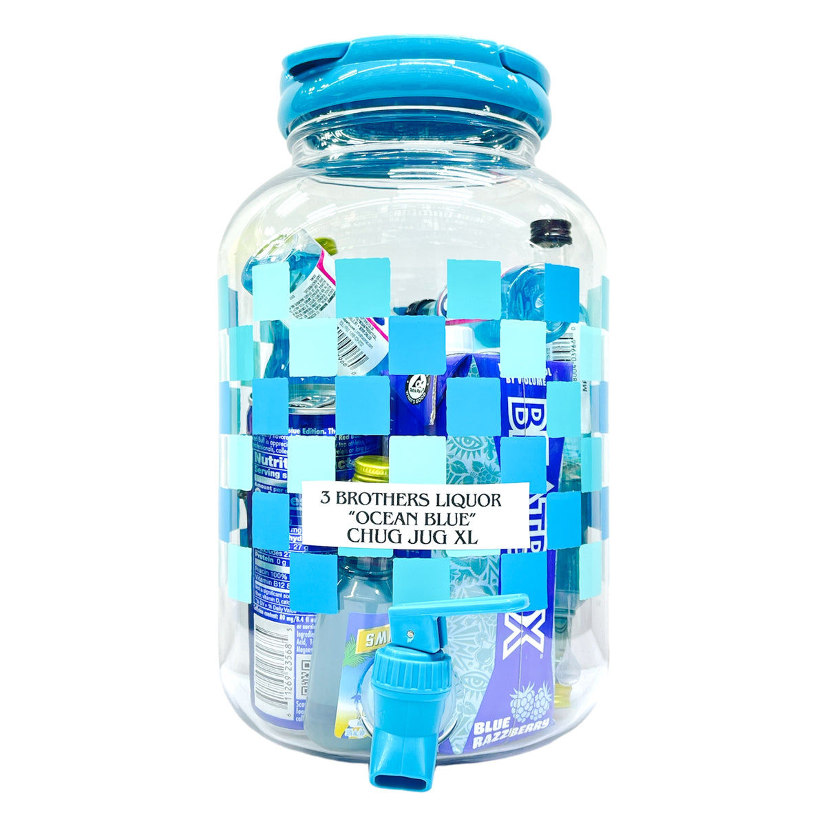3 Brothers Liquor "Ocean Blue" Chug Jug XL Alcohol Cocktail Party Buck ...