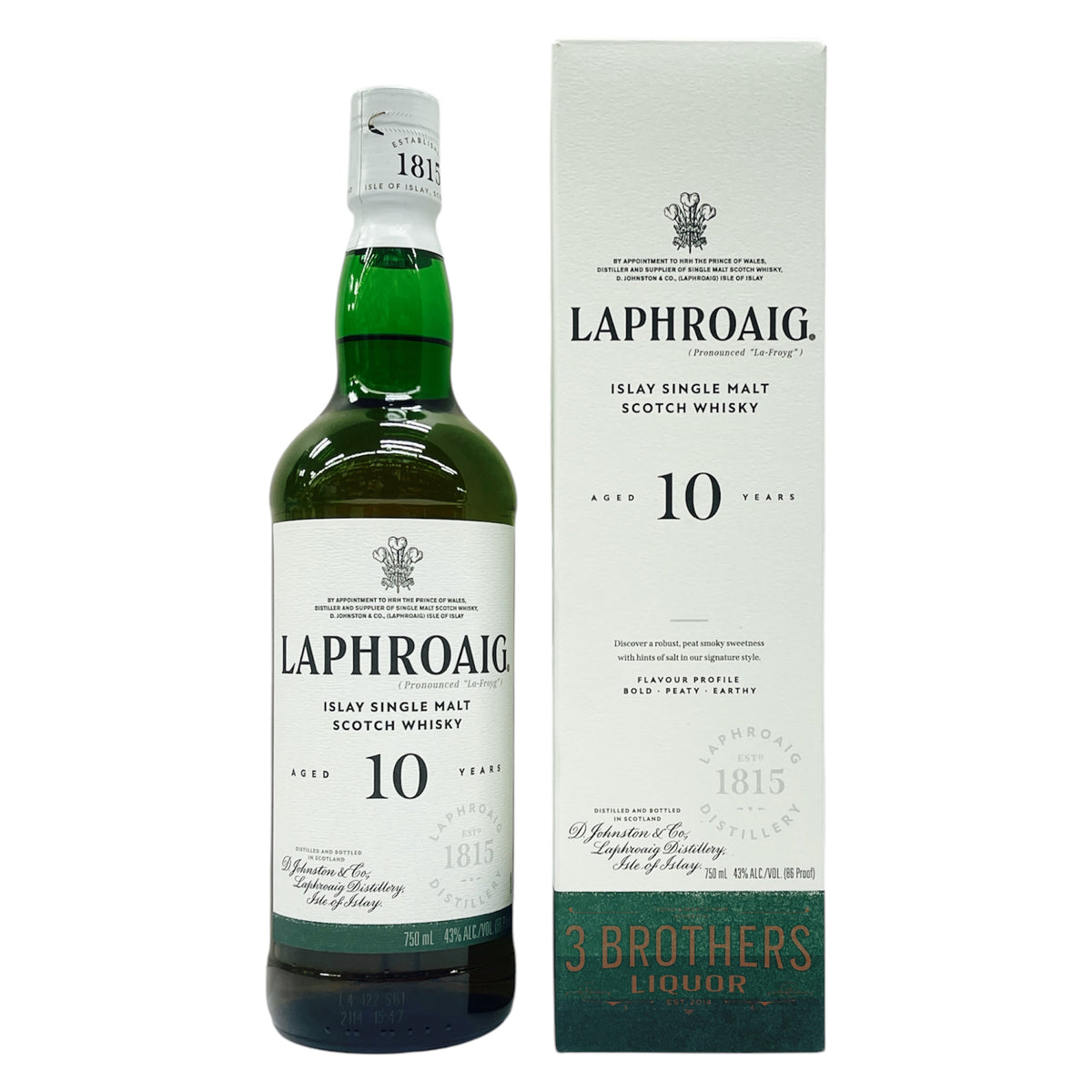 Laphroaig Aged 10 Years Islay Single Malt Scotch Whisky W/ Gift Box ...