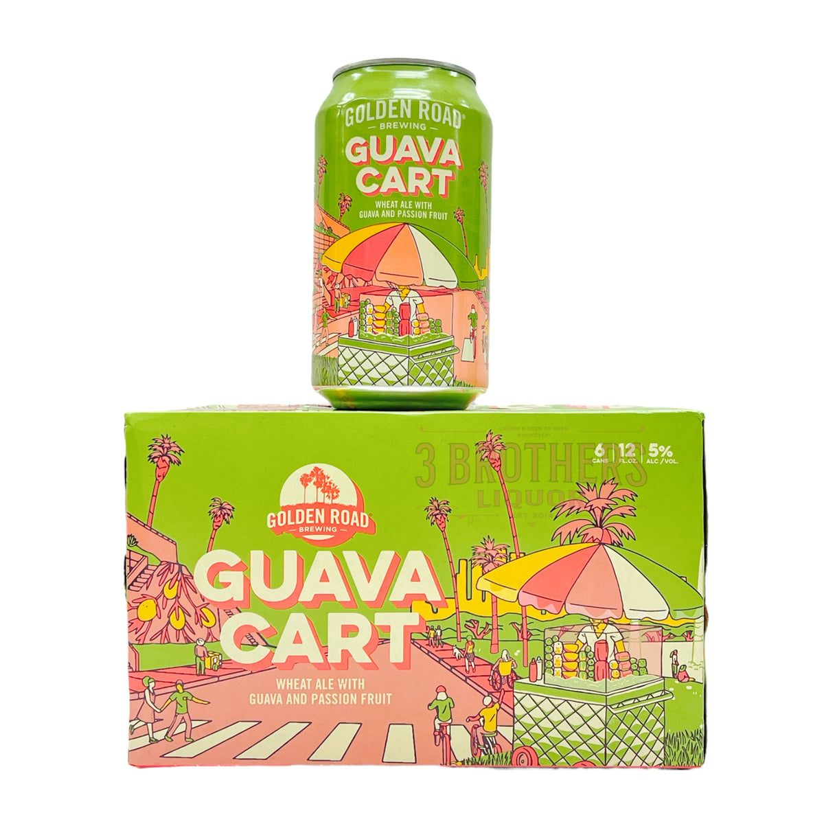 Golden Road Brewing Guava Cart Wheat Ale W/ Passionfruit 6Pk Cans ...