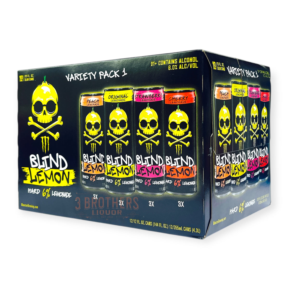 Monster Blind Lemon Hard Lemonade 12Pk Variety Pack Cans By Monster En ...