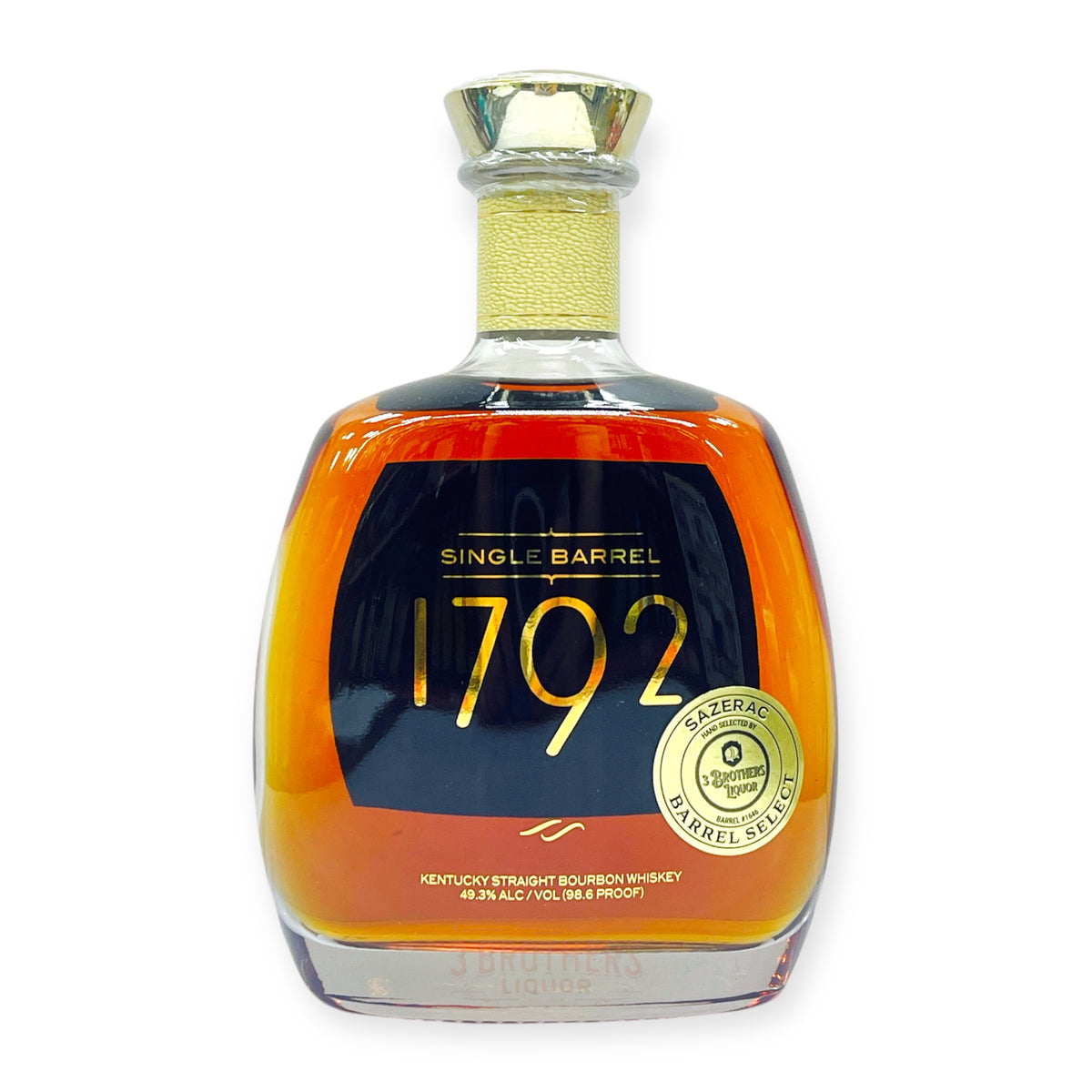 1792 Single Barrel Bourbon Whiskey Barrel Select By 3 Brothers Liquor ...